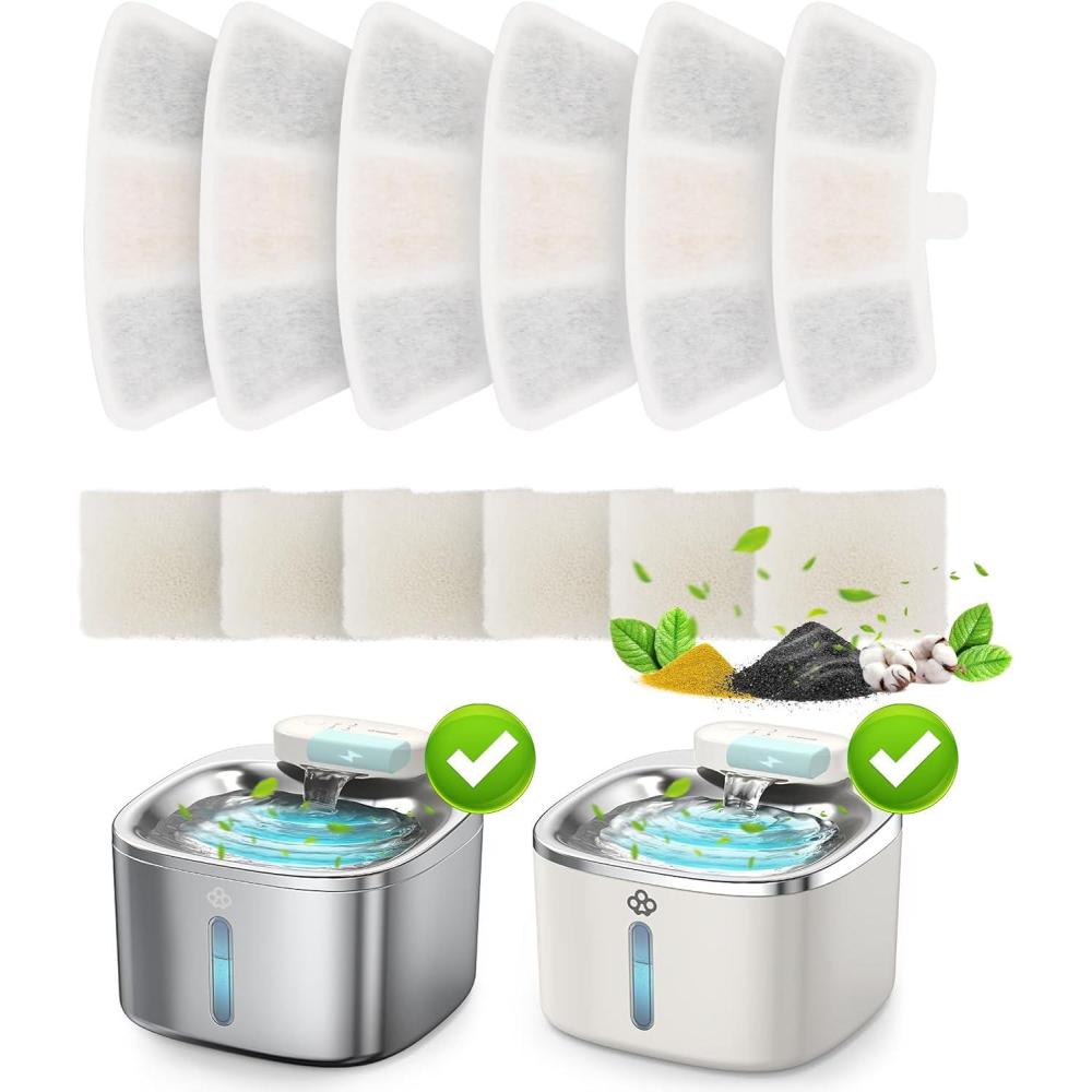 oneisall Cat Water Fountain, 3.5L/118oz Battery Operated Pet Fountain ...